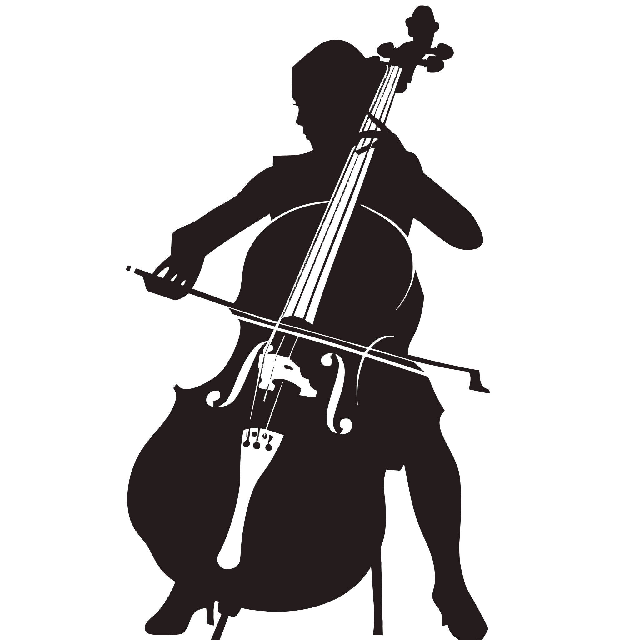 10 Stringed Instrument Silhouette Players Clipart Images - SVG & PNG ...