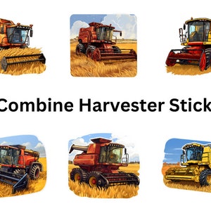 12 PNG Combine Harvester Stickers - Etsy
