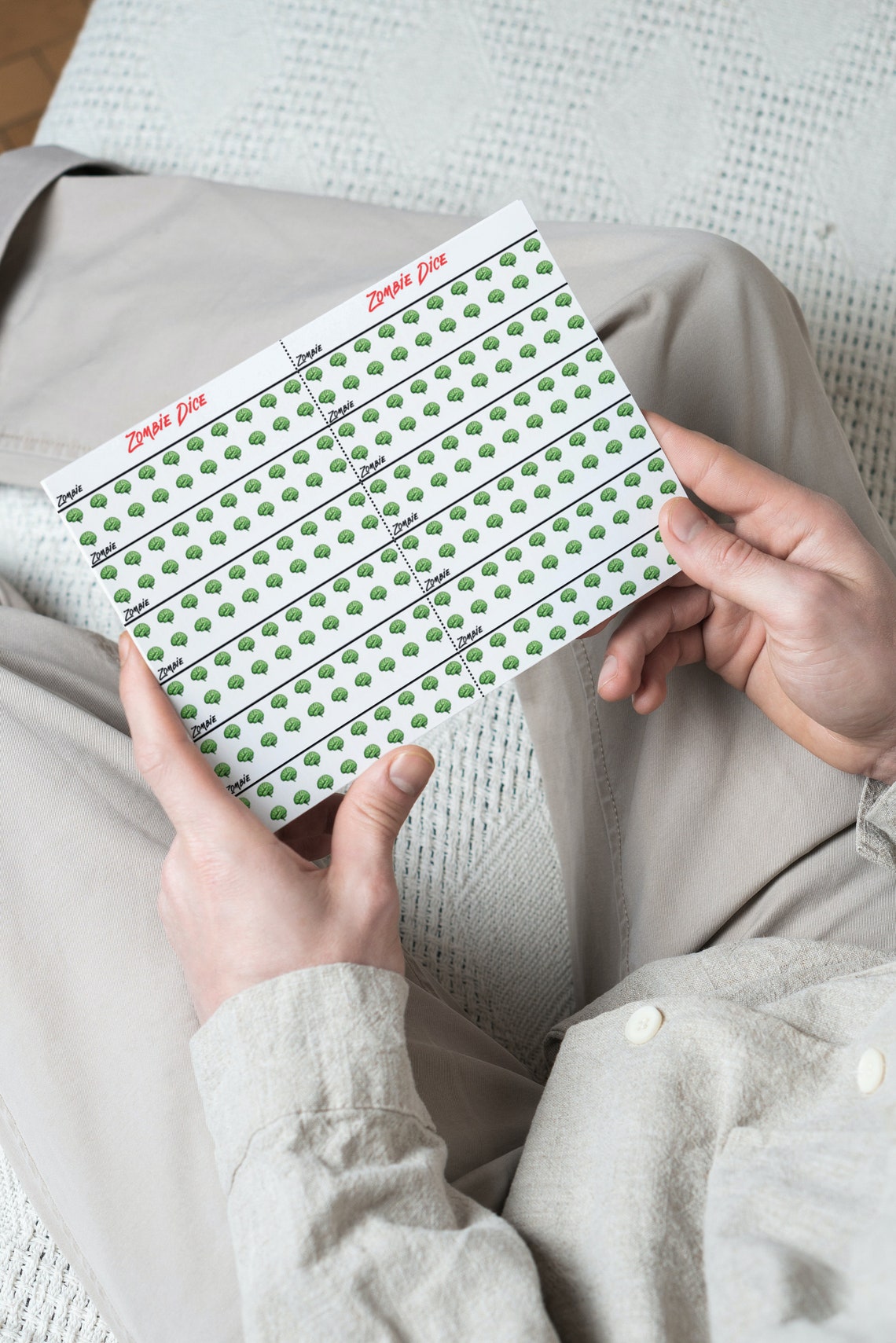 Printable Replacement Score Cards Compatible With Zombie Dice - A4 & US ...