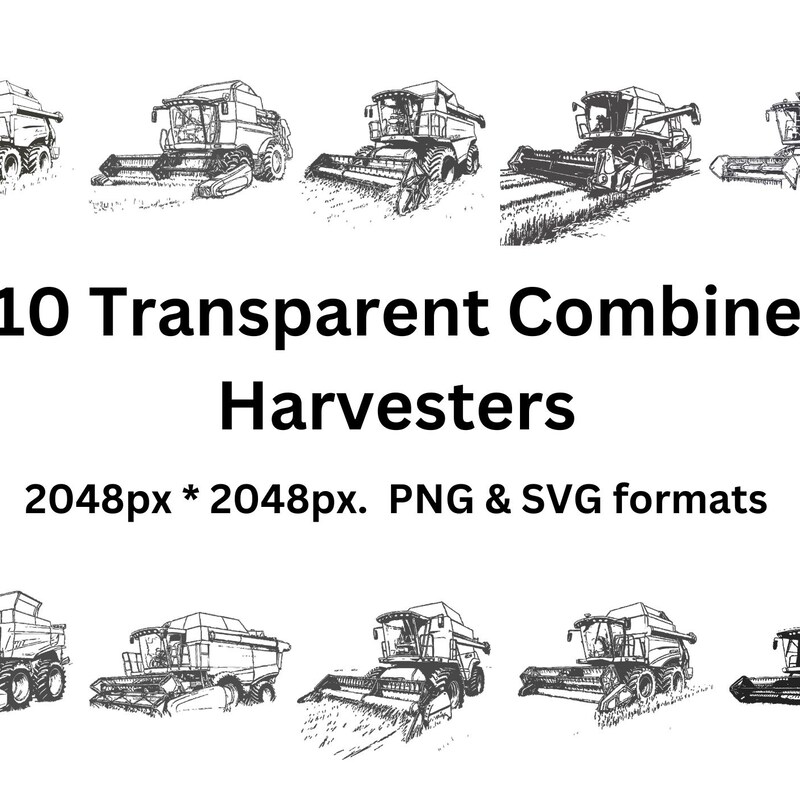 Farm Combine Svg - Etsy