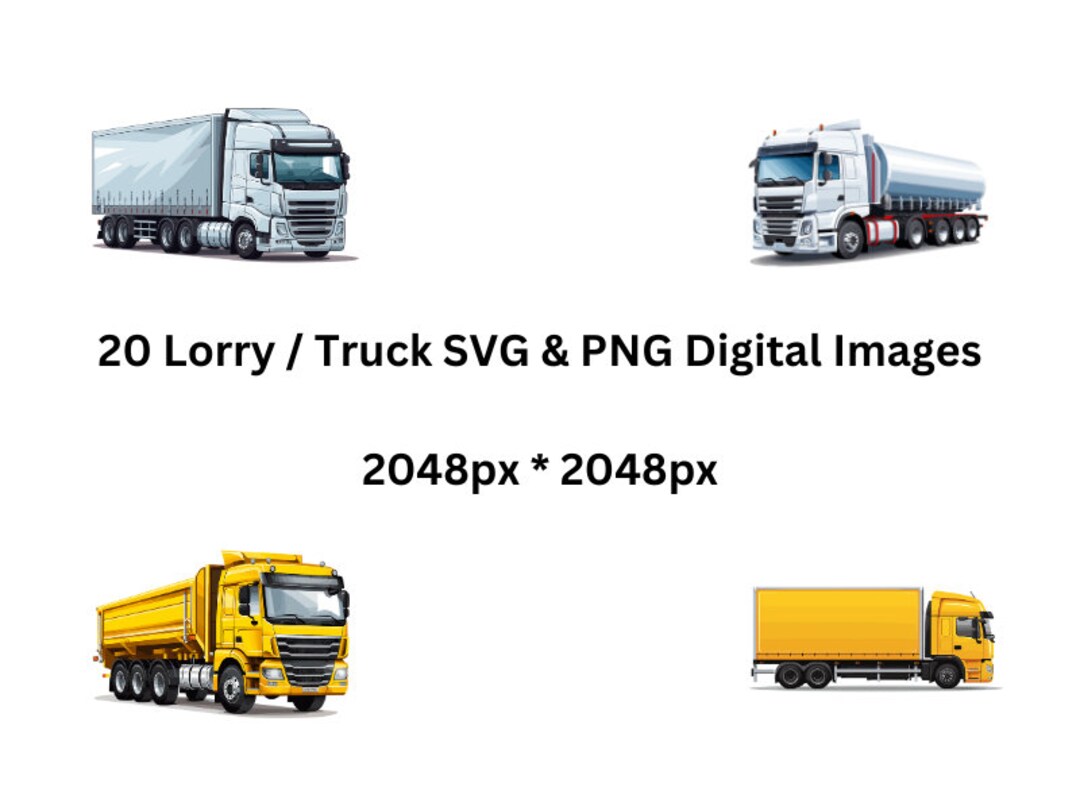 20 LKW / LKW SVG & PNG Digital Clipart - Etsy.de