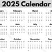 Simple 2025 Printable Calendar - A0, A1, A2, A3, A4 & US Letter PDF ...