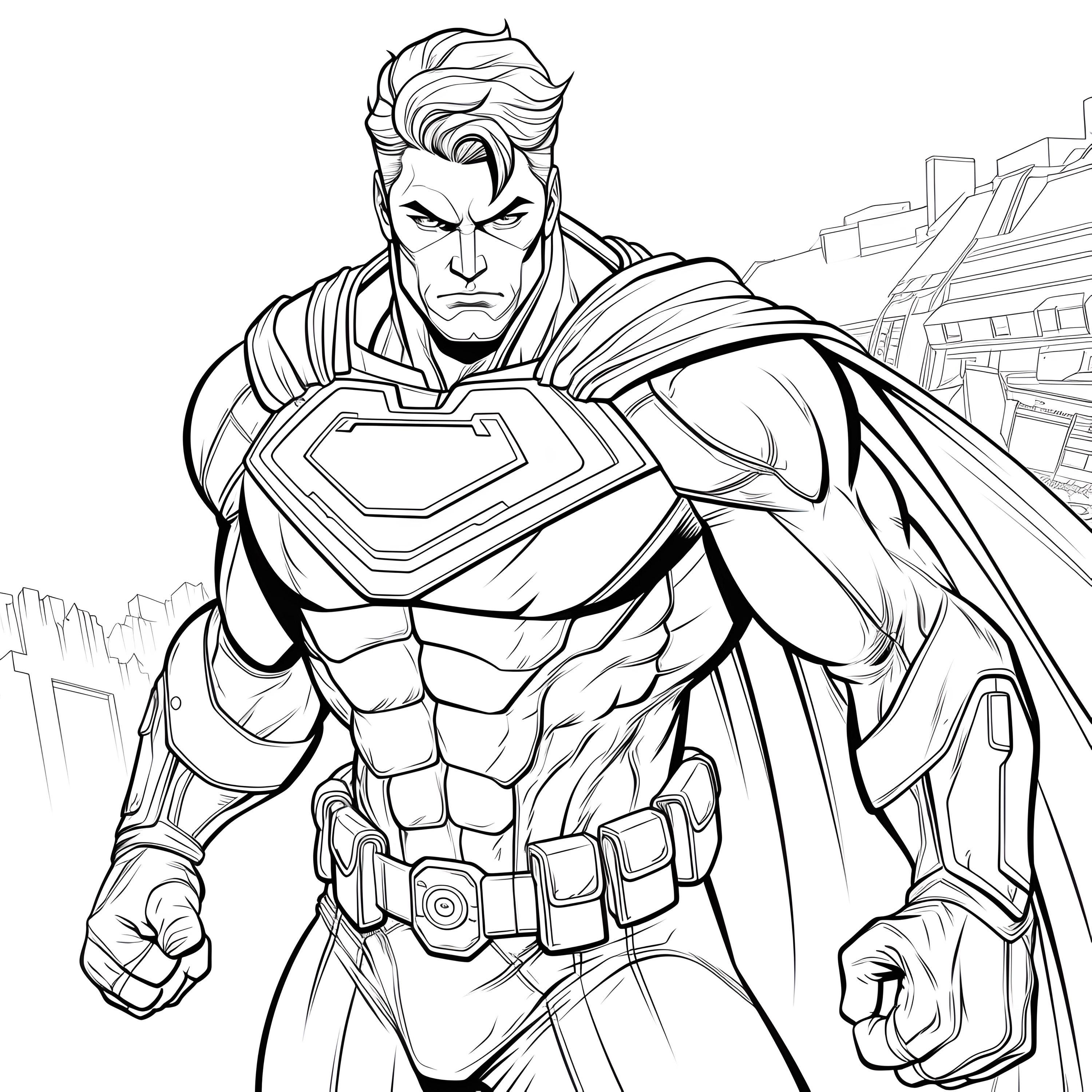 10 Superhero Colouring Pages - PDF Format - Etsy