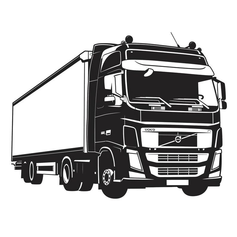 14 Scania & Volvo Truck Lorry Silhouette Images PNG Format - Etsy