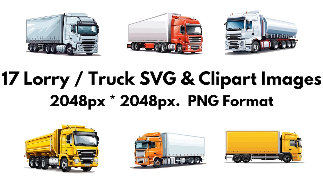 17 Lorry Truck Clipart Images - PNG Format - Etsy