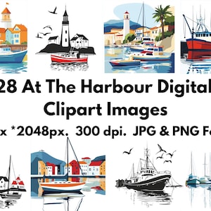 28 at the Harbour Clipart Images - PNG & JPG Formats - Etsy