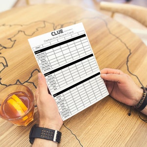 Printable Replacement Score Sheets Compatible With Clue & Cluedo - A4 ...
