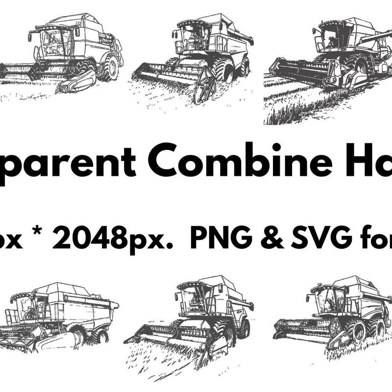 Farm Combine Svg - Etsy