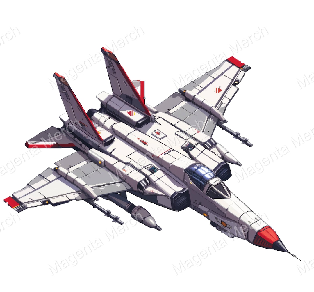 Pixel Fighter Jet - Ideal for T Shirts - PNG, PSD & SVG Formats - Etsy