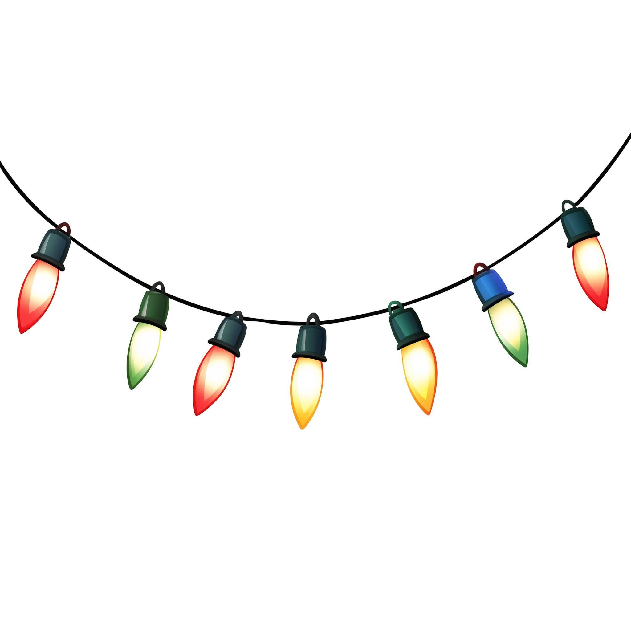 20 Christmas Lights Clipart Images - PNG Format - Etsy