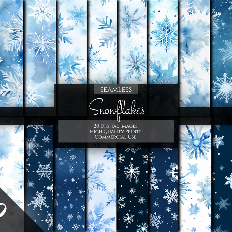 Snowflake Watercolor - Etsy