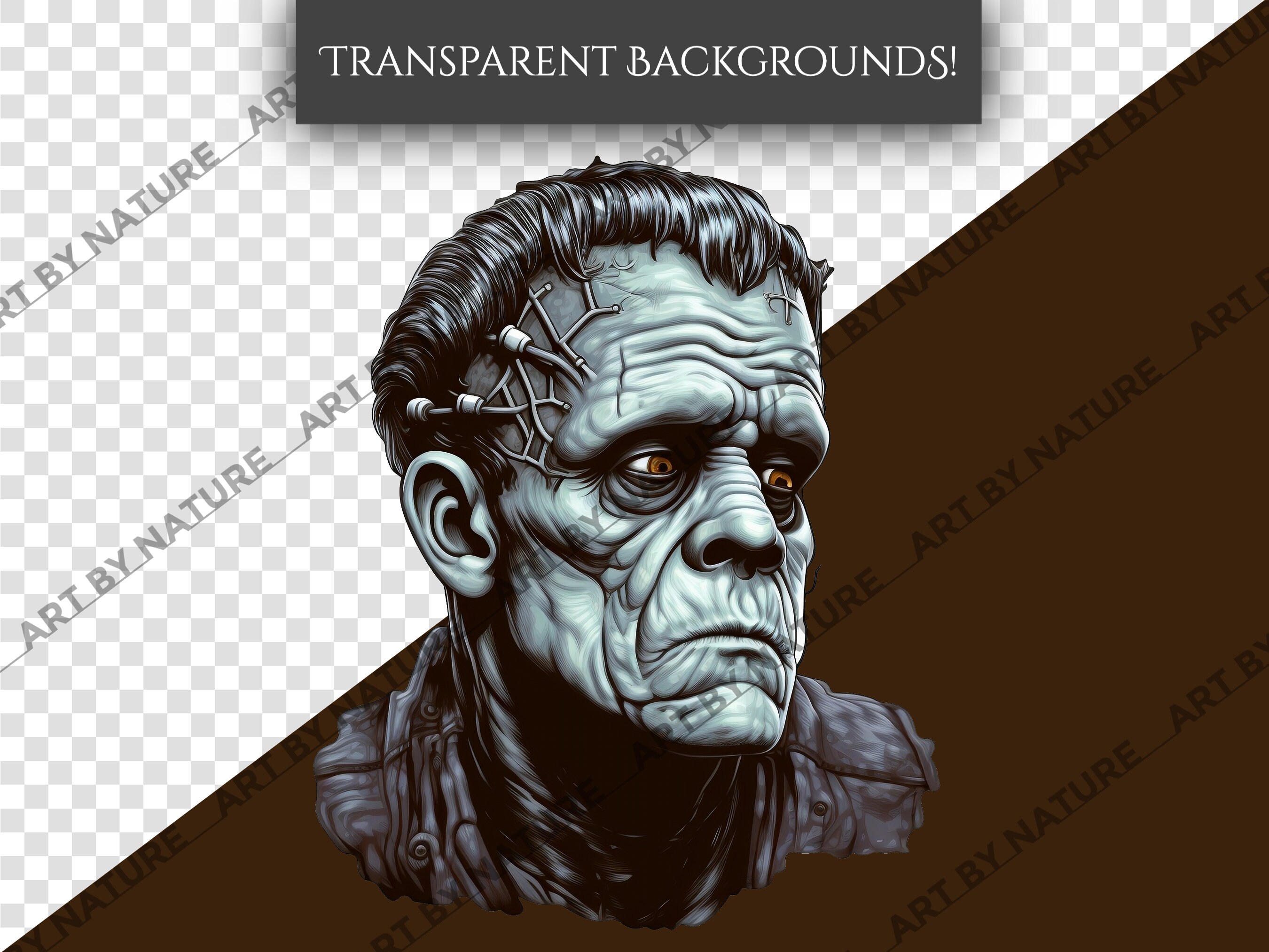 Frankenstein Clipart, Movie Monster Clipart for Cutting Machines ...