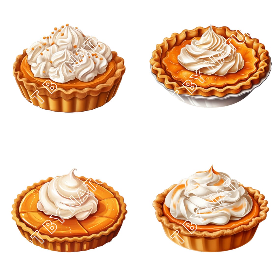 Pumpkin Pie Watercolor Clipart, Pumpkin Pie Clipart, Pumpkin Pie Png ...