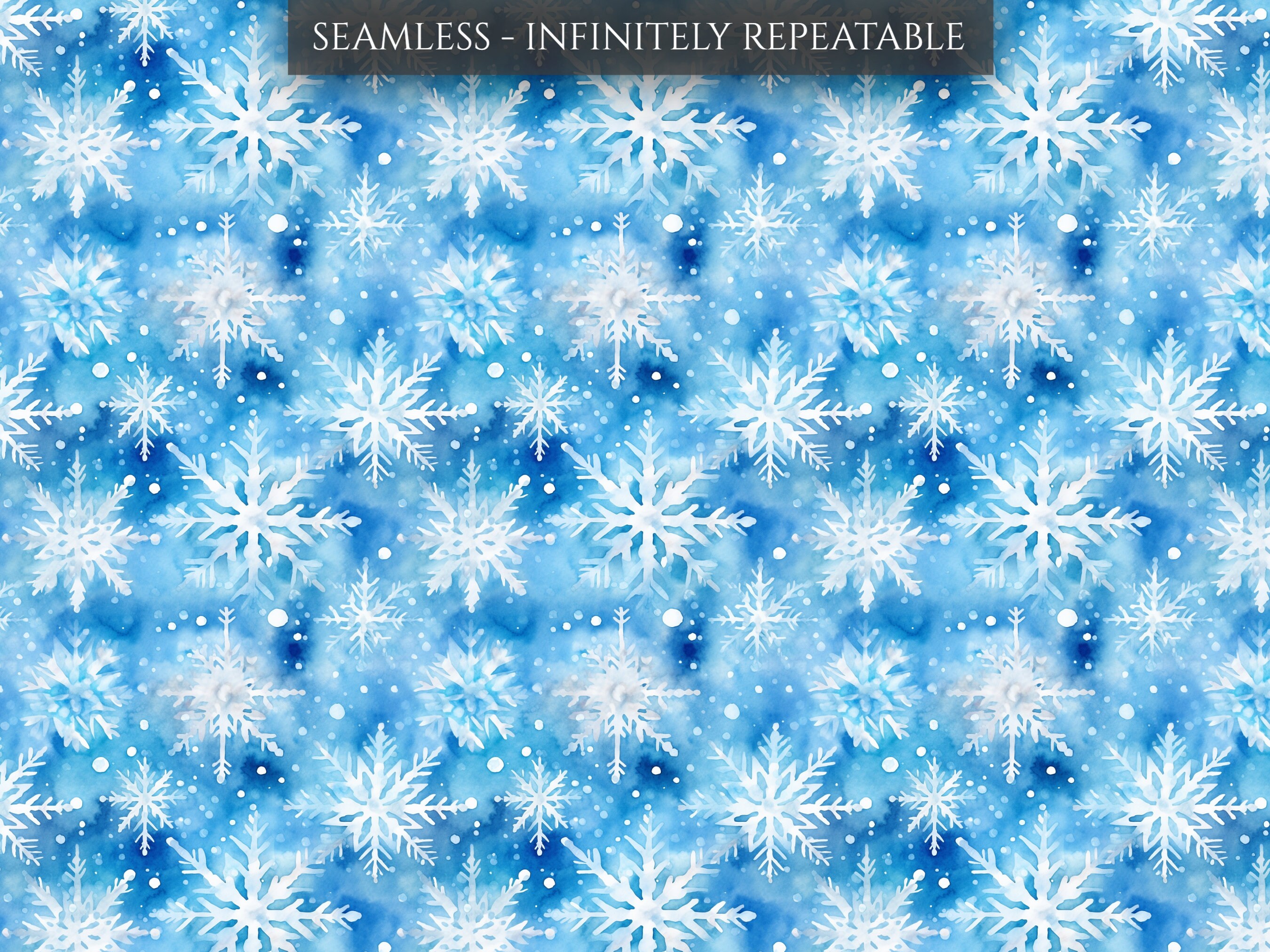 Watercolor Snowflakes Digital Paper, 20 High Quality Seamless Snowflake ...