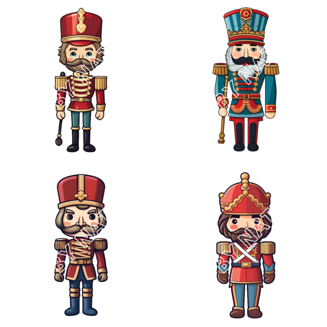 Nutcracker Clipart Pack 20 High Quality PNG Christmas - Etsy