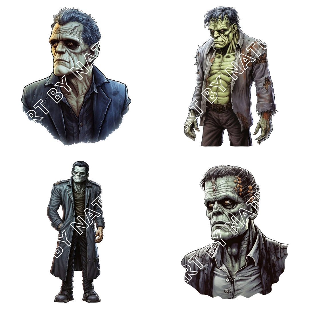 Frankenstein Clipart, Movie Monster Clipart for Cutting Machines ...