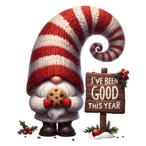 Watercolor Festive Gnomes Clipart, Transparent PNG Christmas Gnome ...