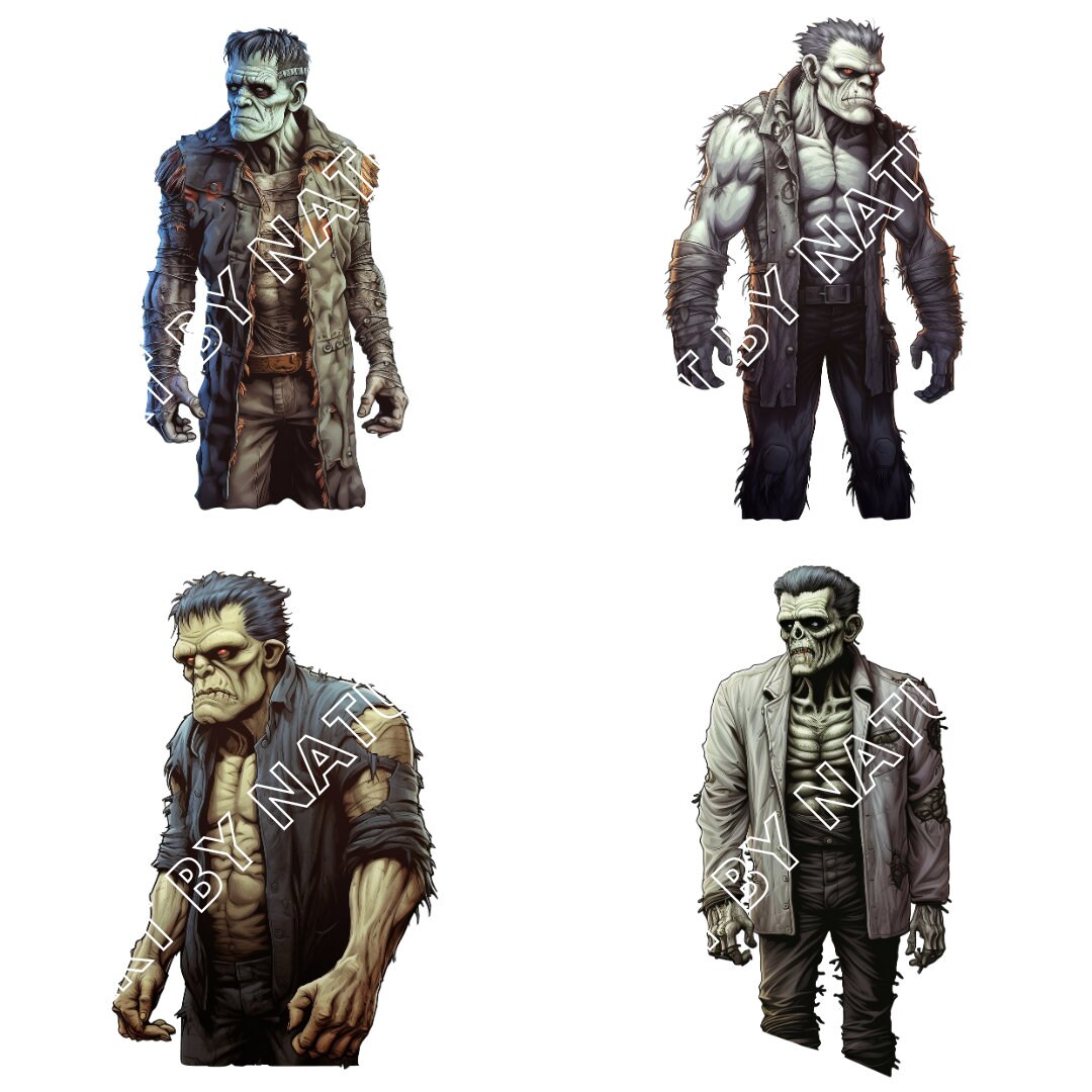 Frankenstein Clipart, Movie Monster Clipart for Cutting Machines ...