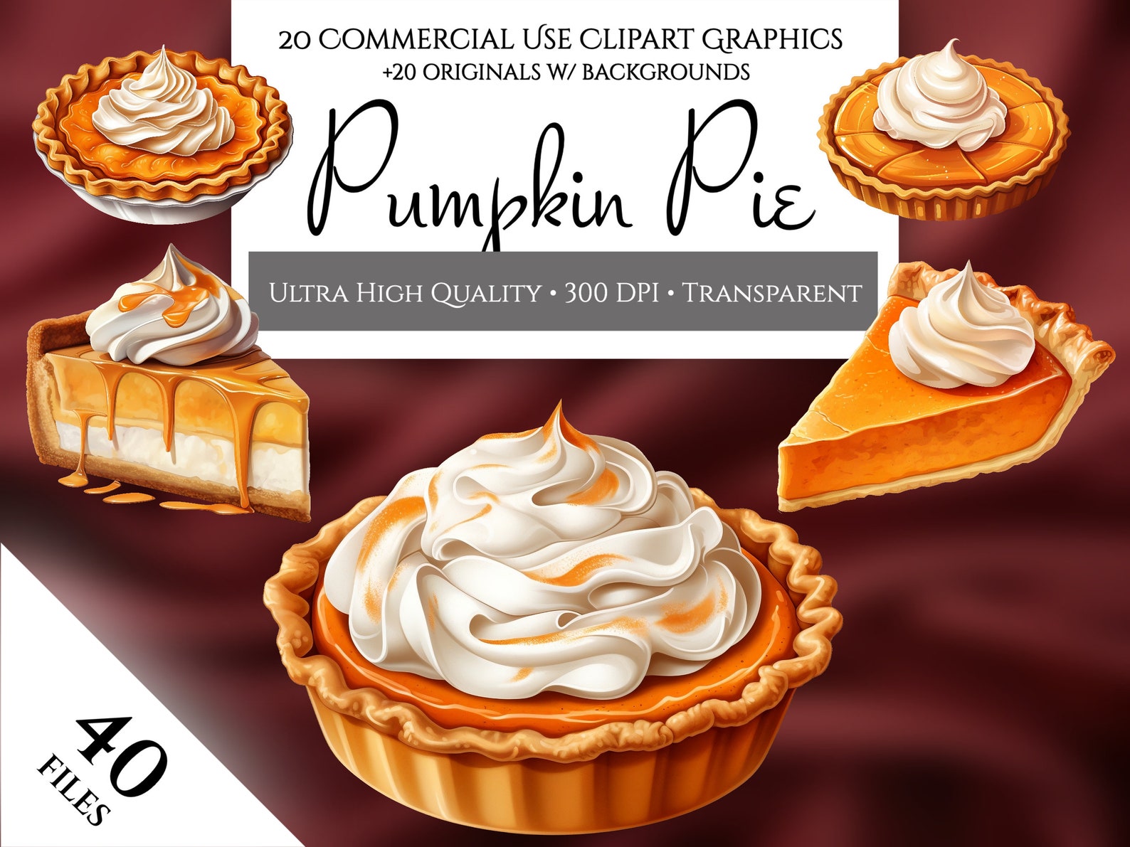 Pumpkin Pie Watercolor Clipart, Pumpkin Pie Clipart, Pumpkin Pie Png ...