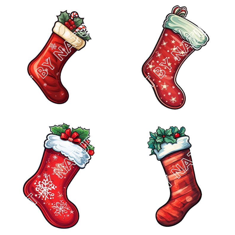 Christmas Stocking Clipart, Commercial Use Transparent Pngs, Junk ...