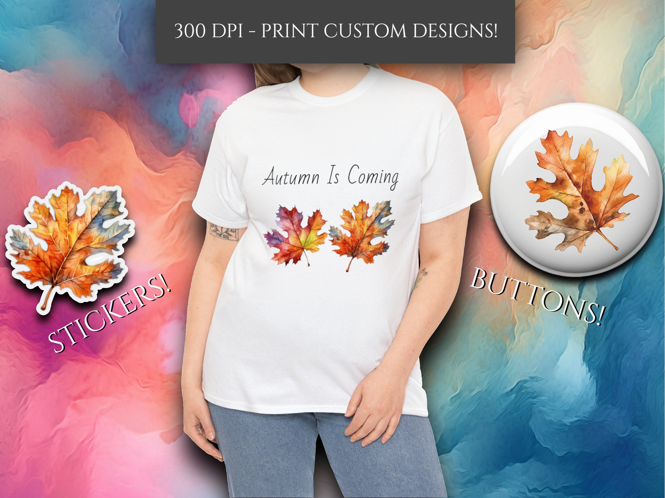 20 Watercolor Fall Leaves Clipart, Autumn Clipart, Fall PNG Clipart ...