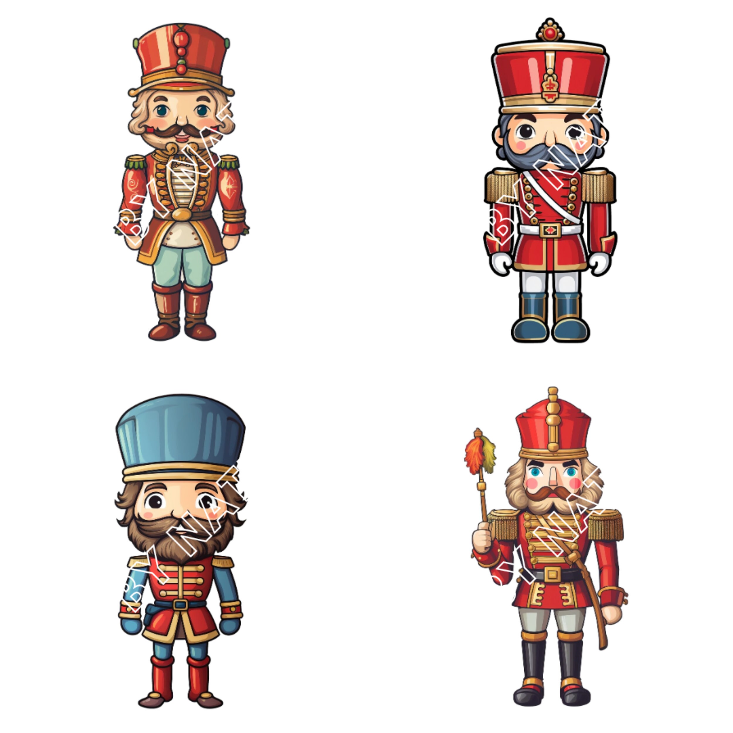 Nutcracker Clipart Pack 20 High Quality PNG Christmas - Etsy