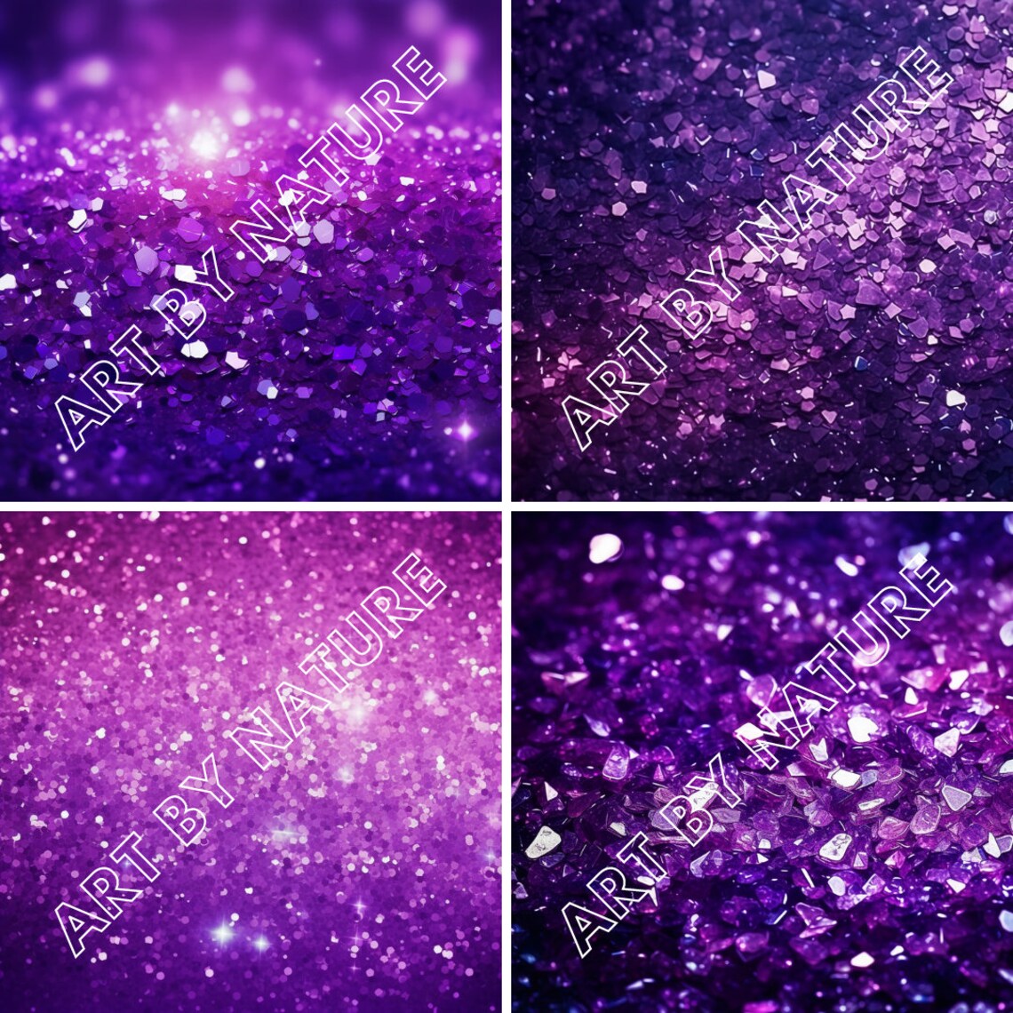 Purple Glitter Digital Paper Printable Scrapbook Paper - Etsy