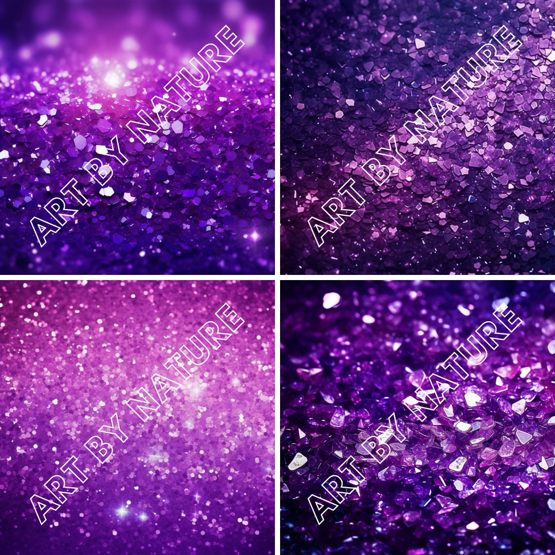 Purple Glitter Digital Paper Printable Scrapbook Paper - Etsy