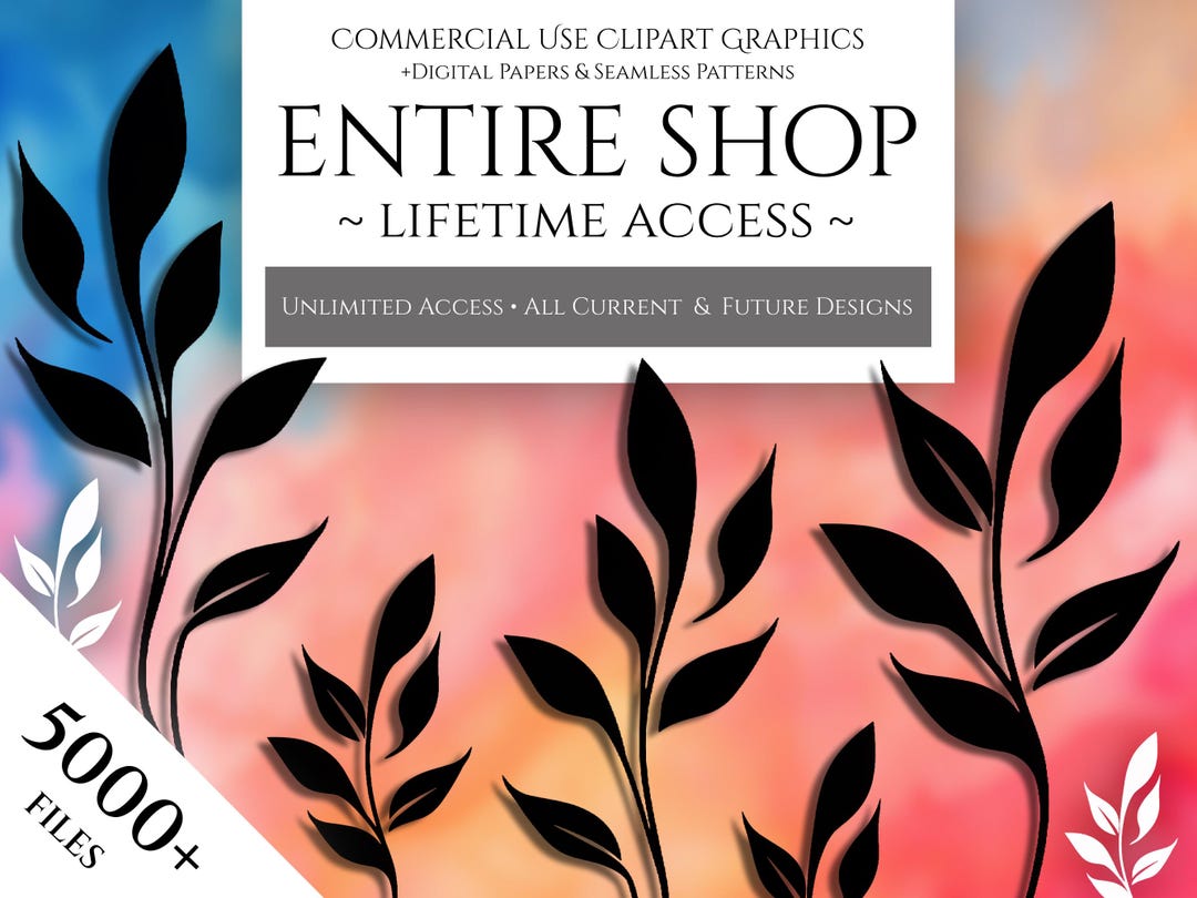 WHOLE SHOP BUNDLE | Ultimate Clipart Mega Bundle | Unlimited Lifetime ...