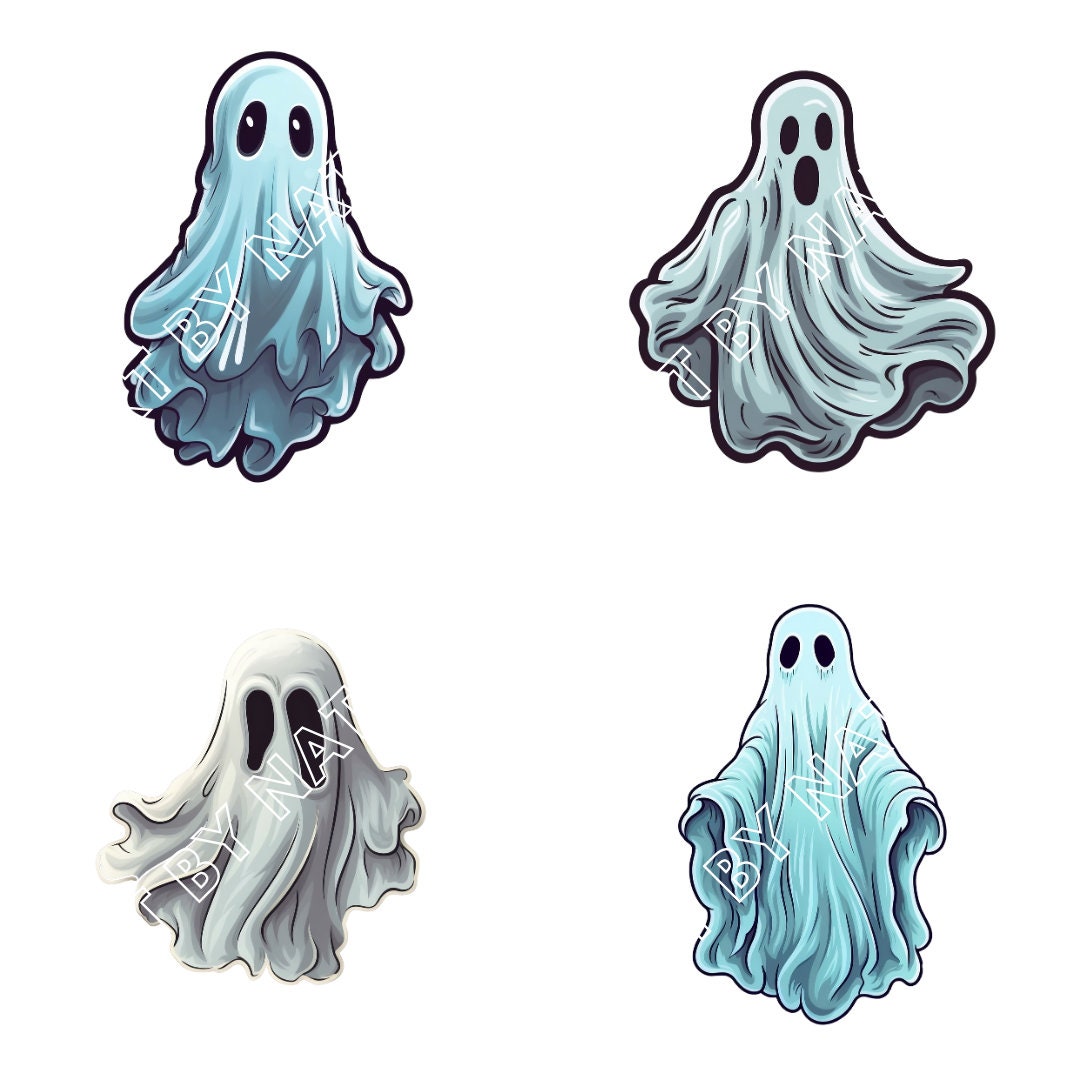 Spooky Ghosts Clipart, Scary PNG Ghost Clipart for Commercial Use ...