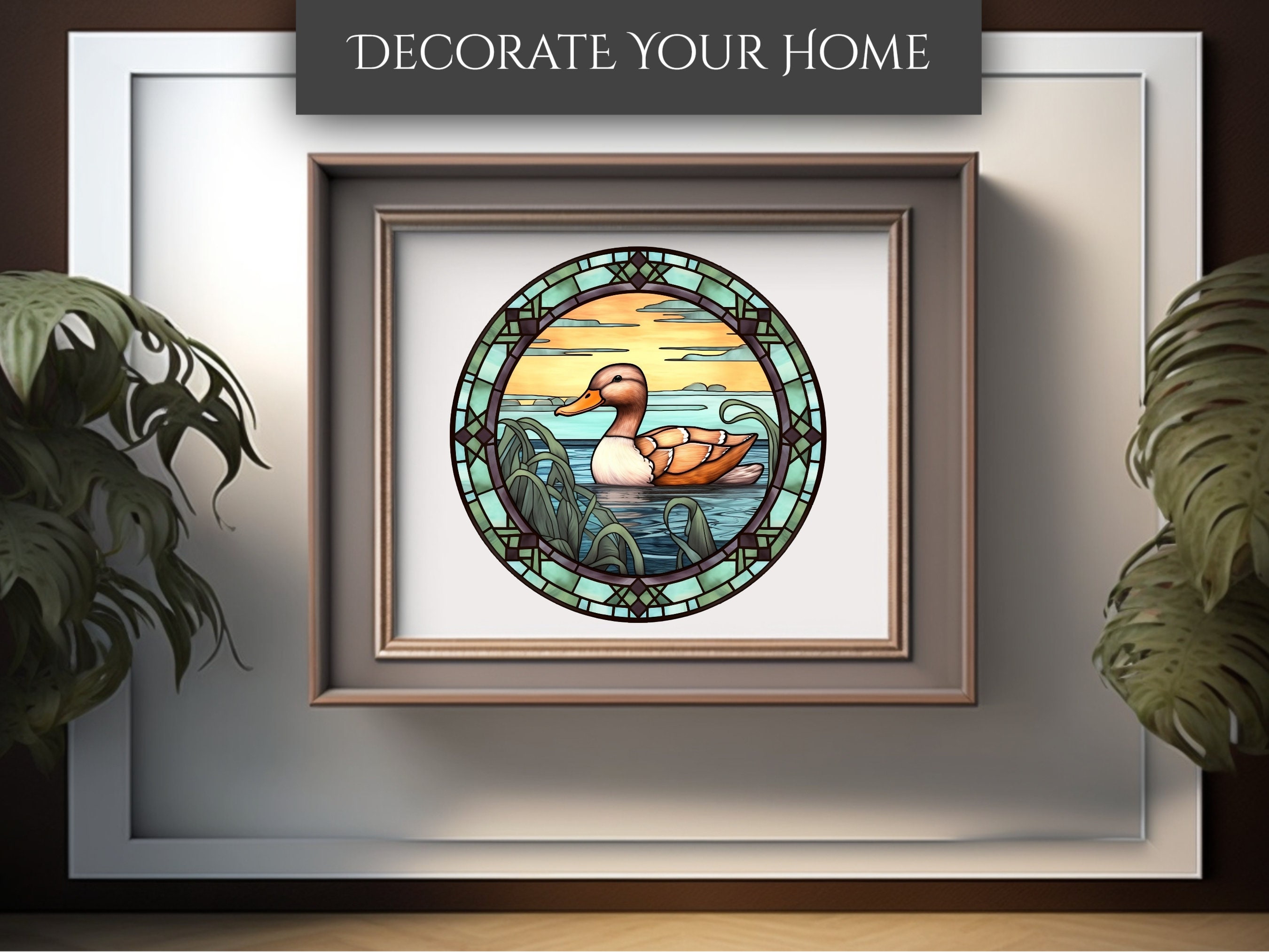 Stained Glass Ducks Clipart Bundle Cute Ducks PNG Transparent - Etsy