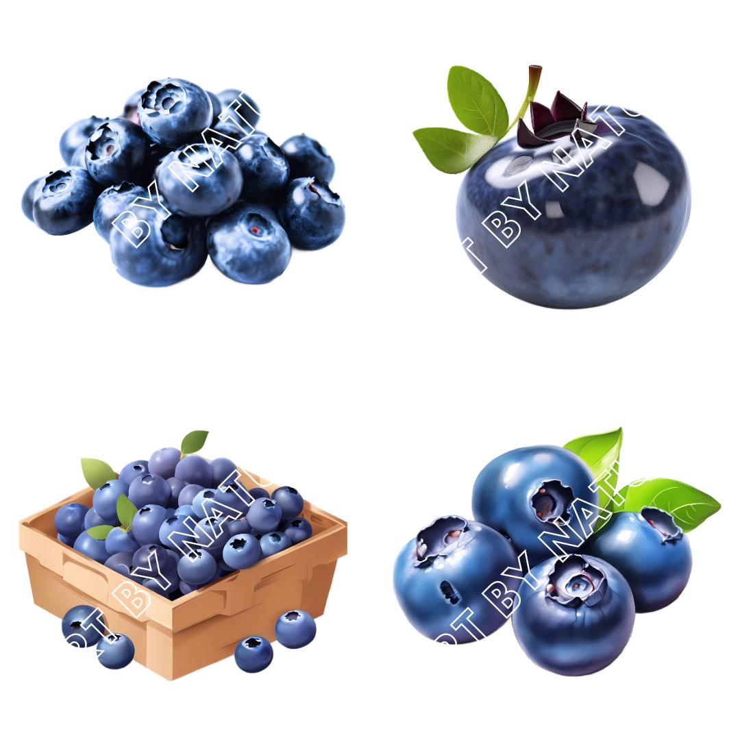Blueberry Clipart, Commercial Use, Transparent PNG, Blueberries Art ...