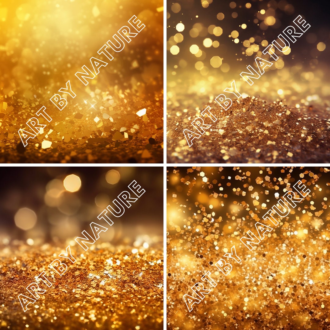 Gold Glitter Digital Paper Printable Scrapbook Paper Iridescent Texture ...