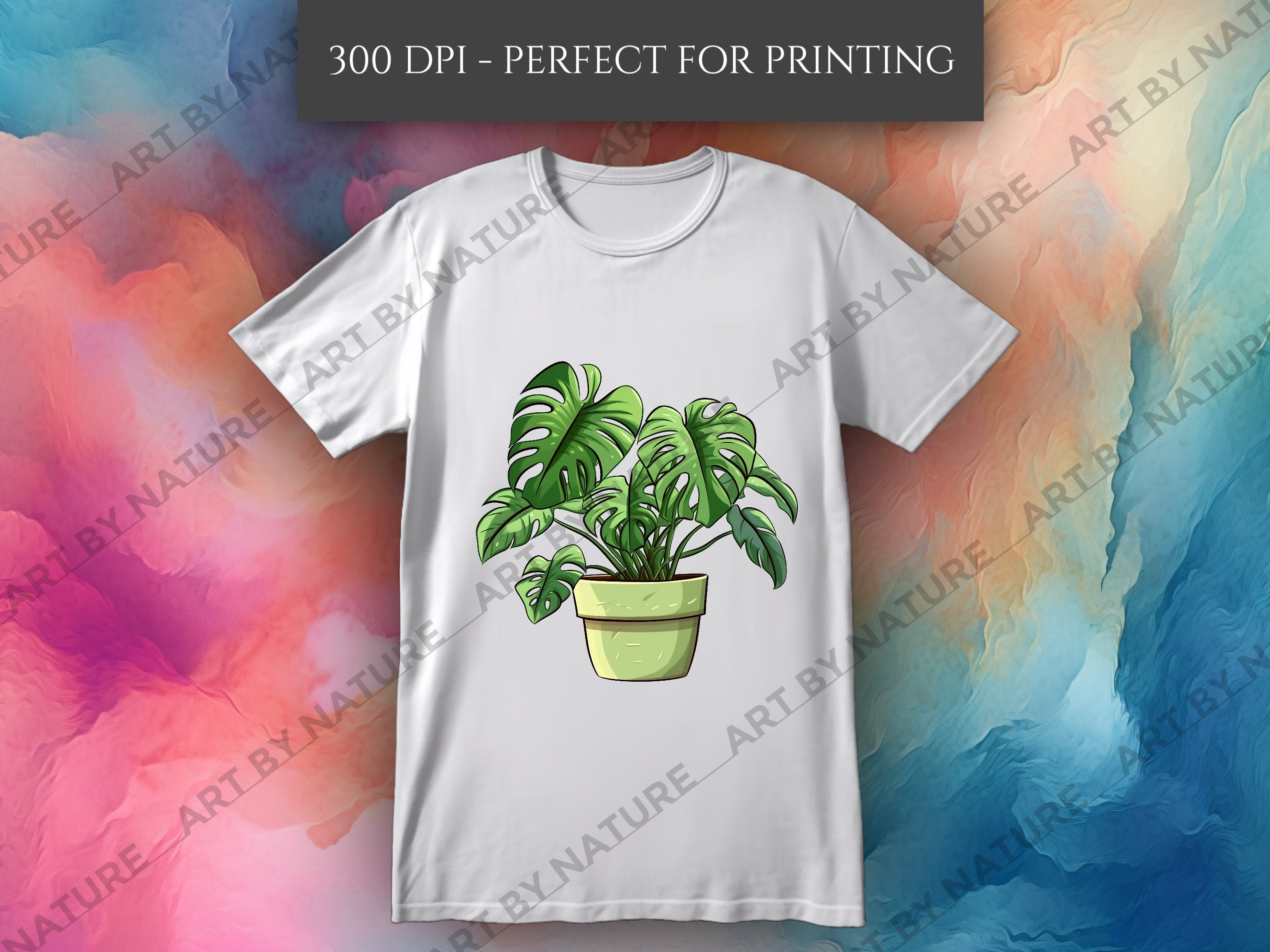 Potted Monstera PNG Clipart Bundle, Digital Monstera Graphics, Instant ...