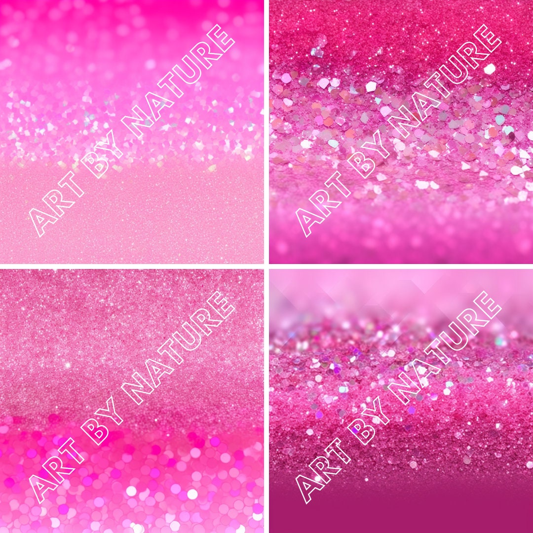 Pink Glitter Digital Paper Printable Scrapbook Paper Iridescent Texture ...