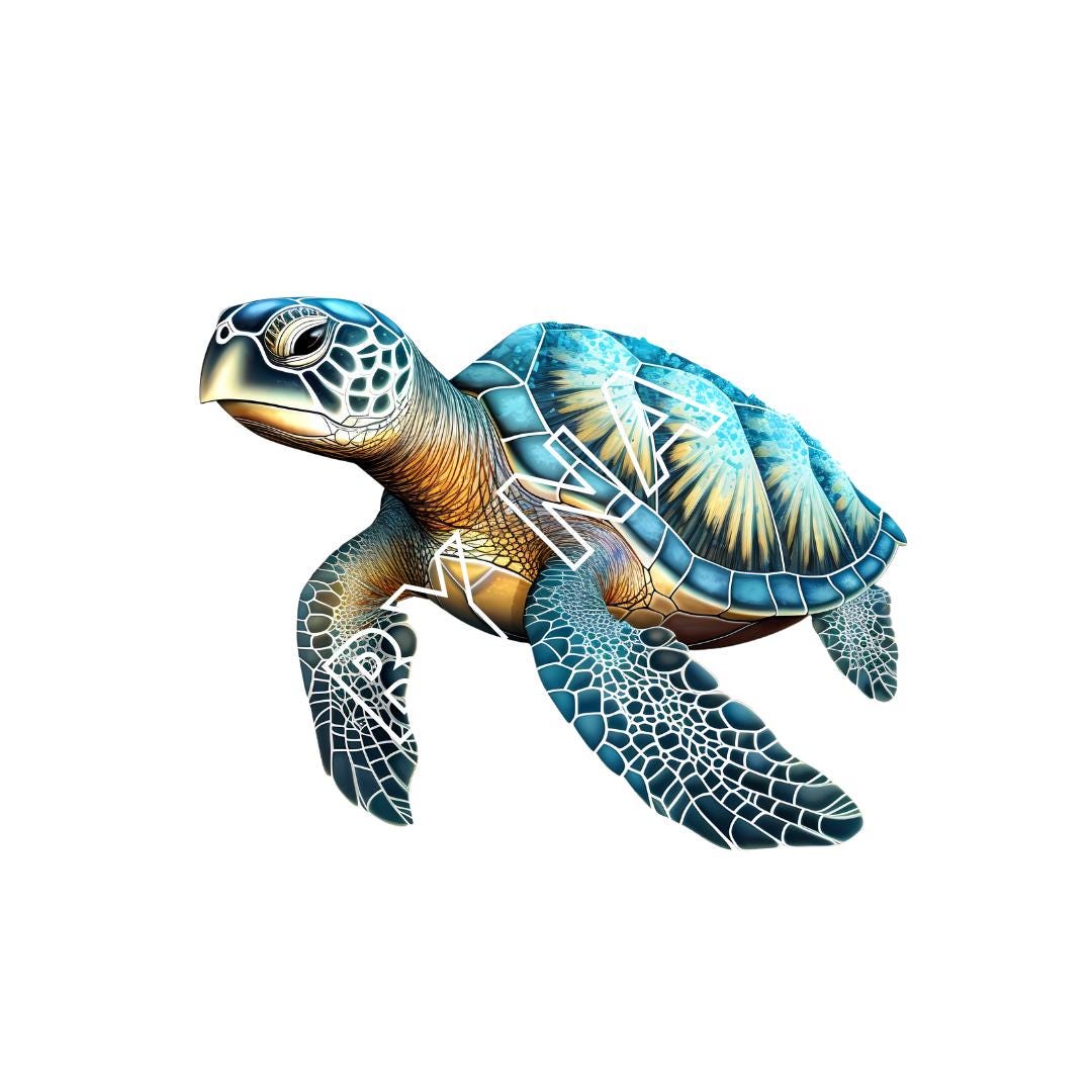 Sea Turtle Clipart Pack, Commercial Use, Transparent Pngs, Marine Life ...