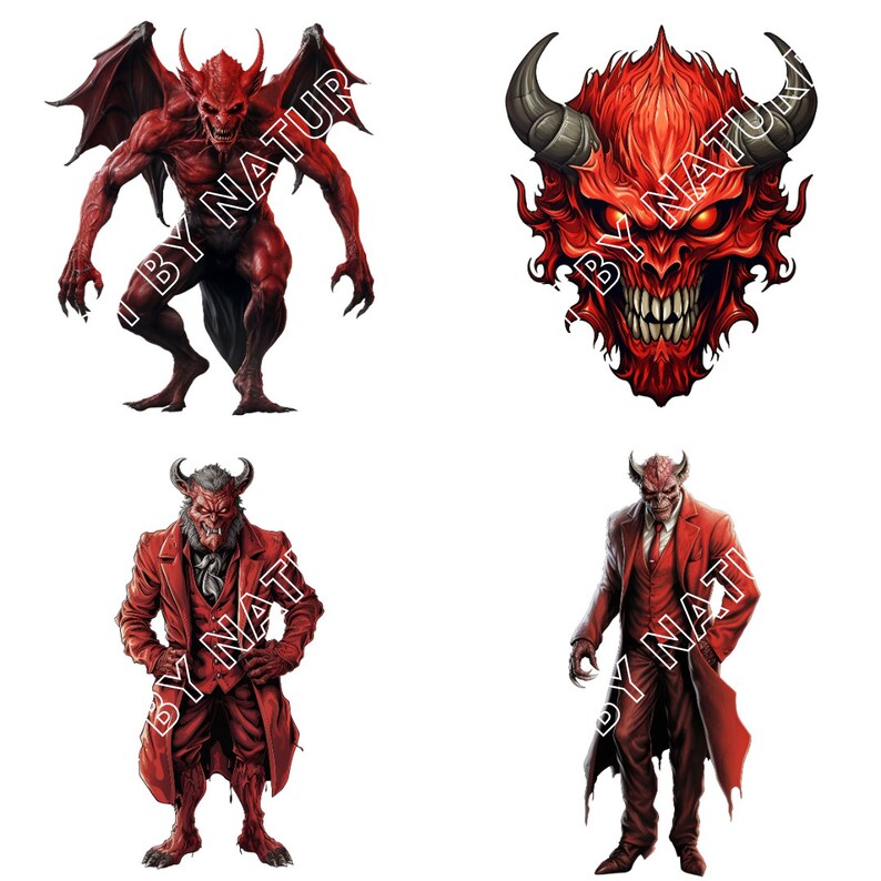 Devil PNG Clipart Bundle: Halloween Digital Download (commercial Use ...