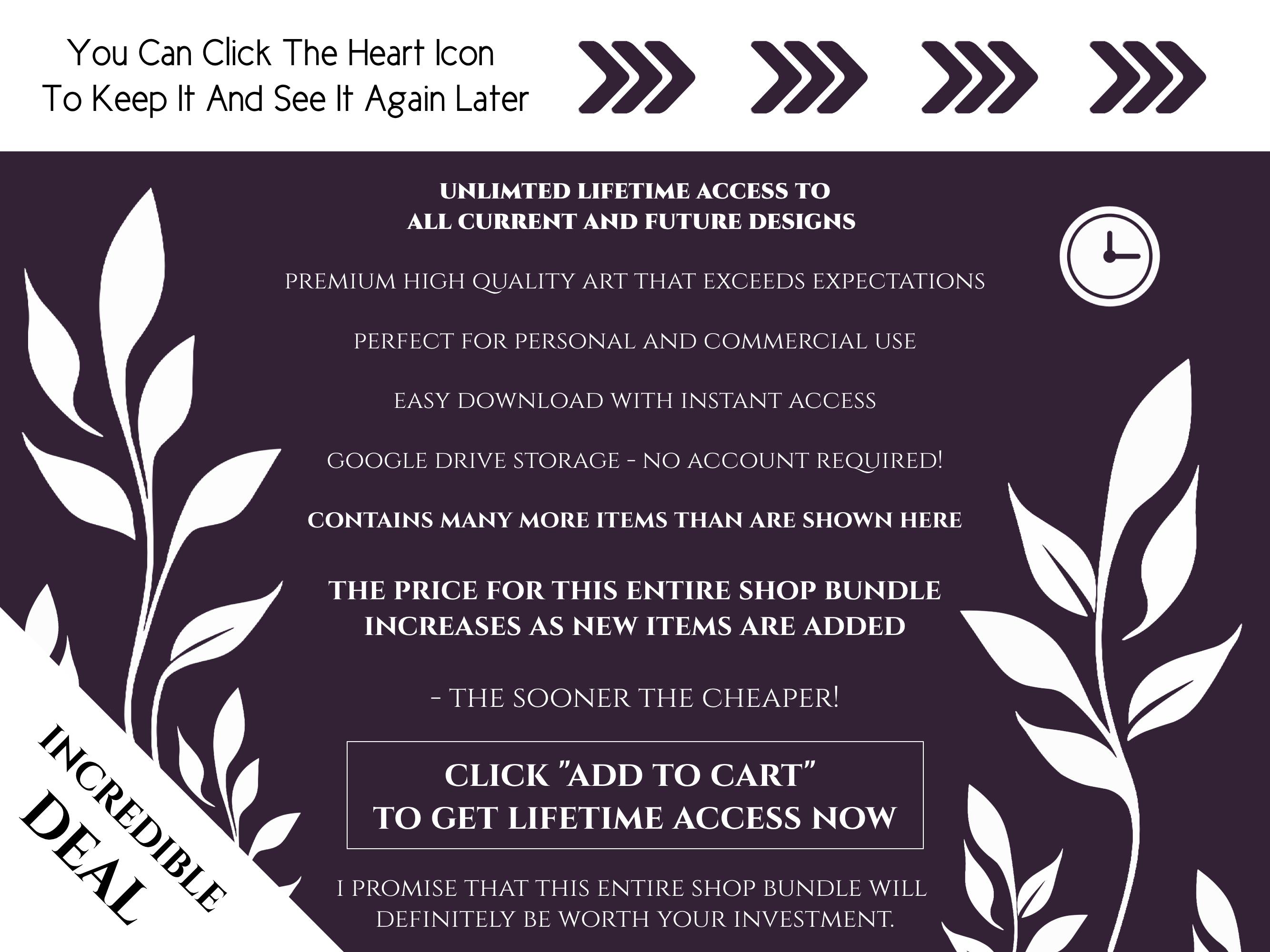 WHOLE SHOP BUNDLE | Ultimate Clipart Mega Bundle | Unlimited Lifetime ...