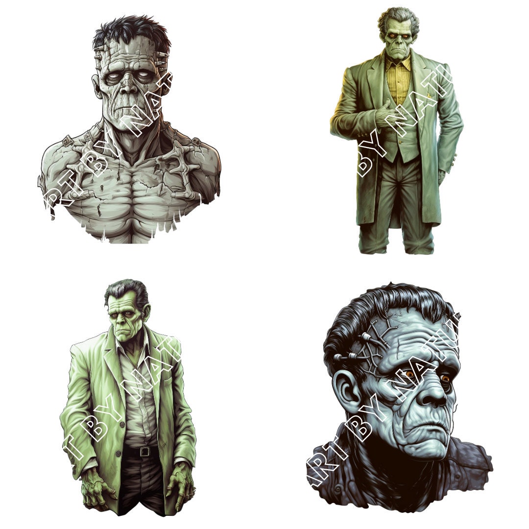Frankenstein Clipart, Movie Monster Clipart for Cutting Machines ...