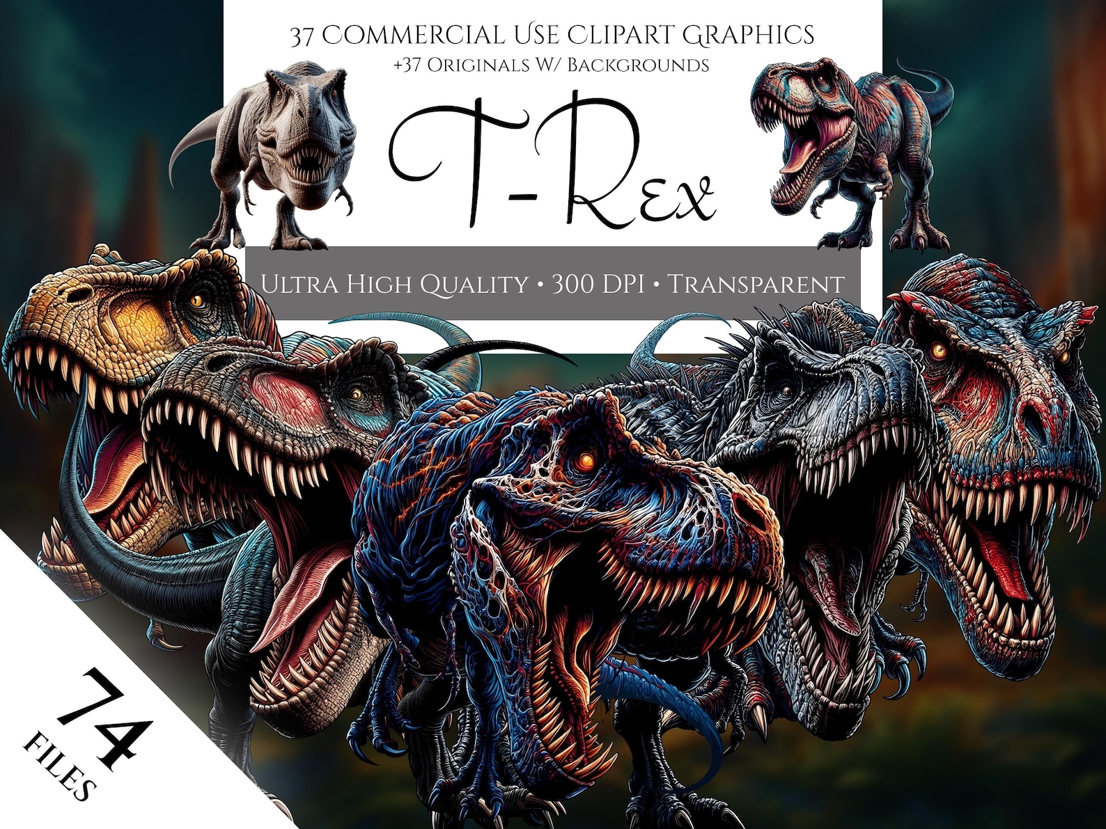T-rex Images & Dinosaur Clipart - Tyrannosaurus Rex Prehistoric Art ...