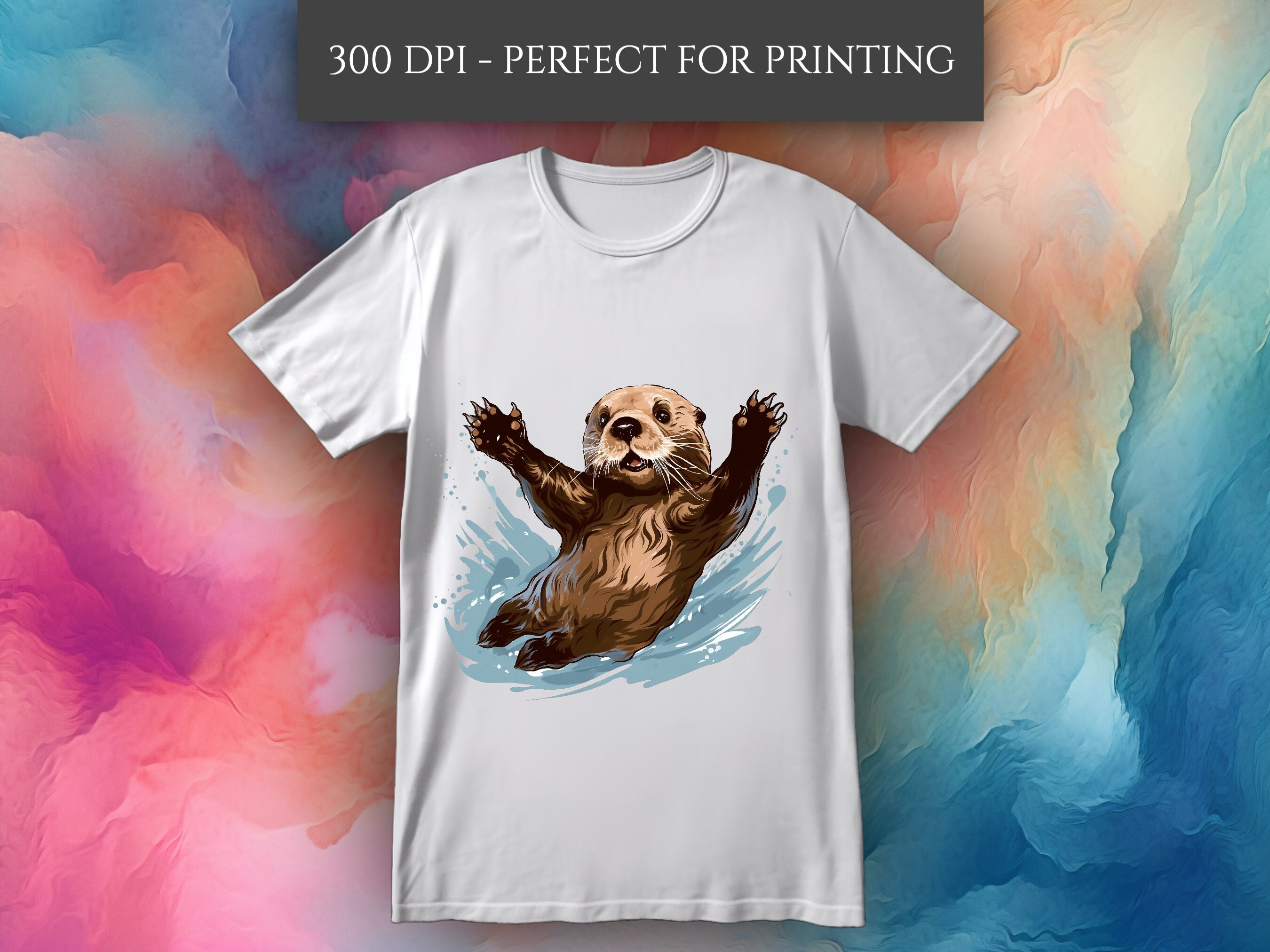 Sea Otter Clipart Pack, Commercial Use, Transparent Pngs, Marine Life ...