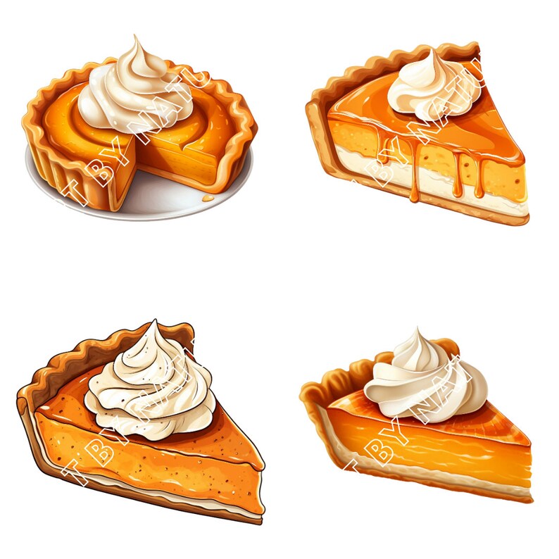 Pumpkin Pie Watercolor Clipart, Pumpkin Pie Clipart, Pumpkin Pie Png ...