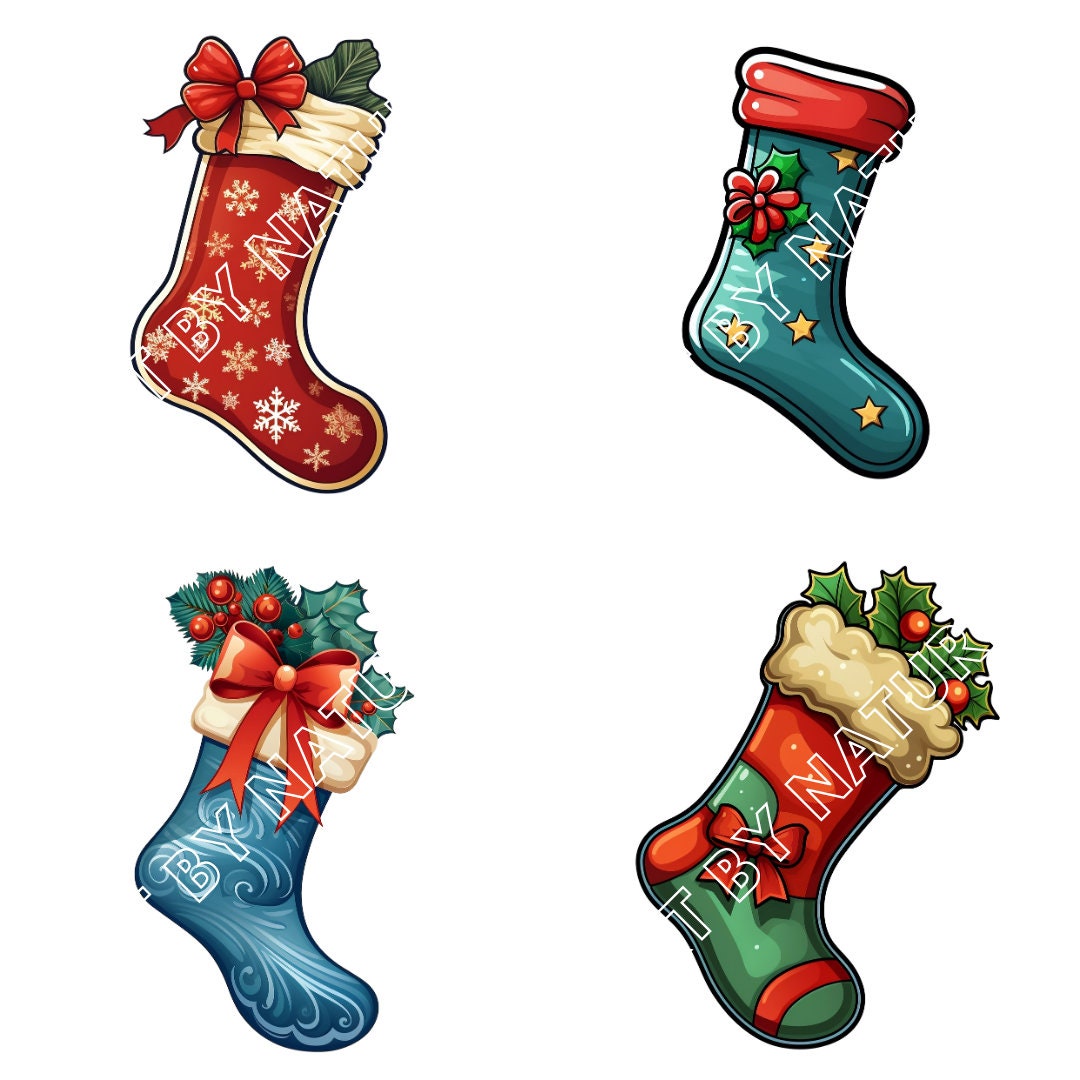 Christmas Stocking Clipart, Commercial Use Transparent Pngs, Junk ...