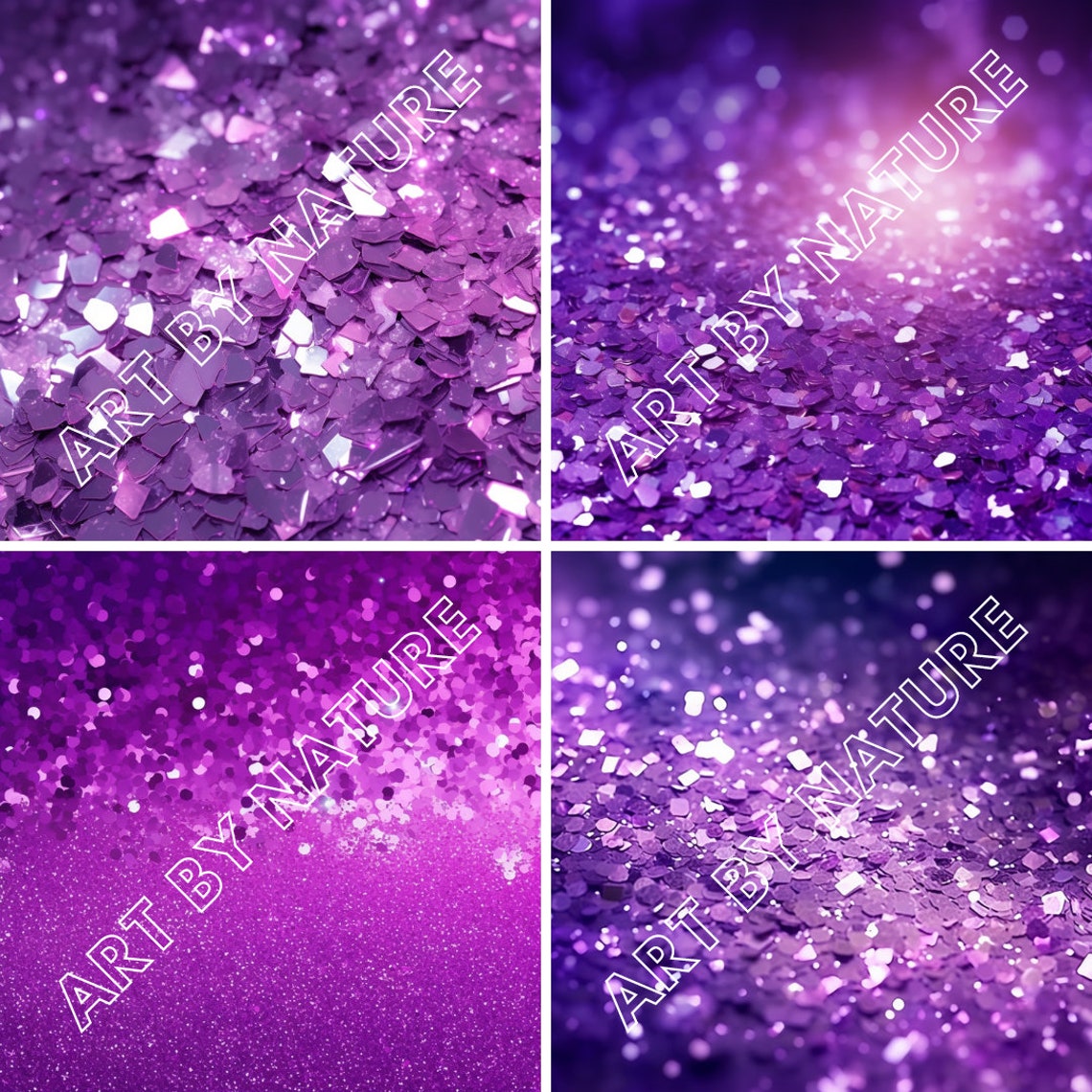 Purple Glitter Digital Paper Printable Scrapbook Paper - Etsy