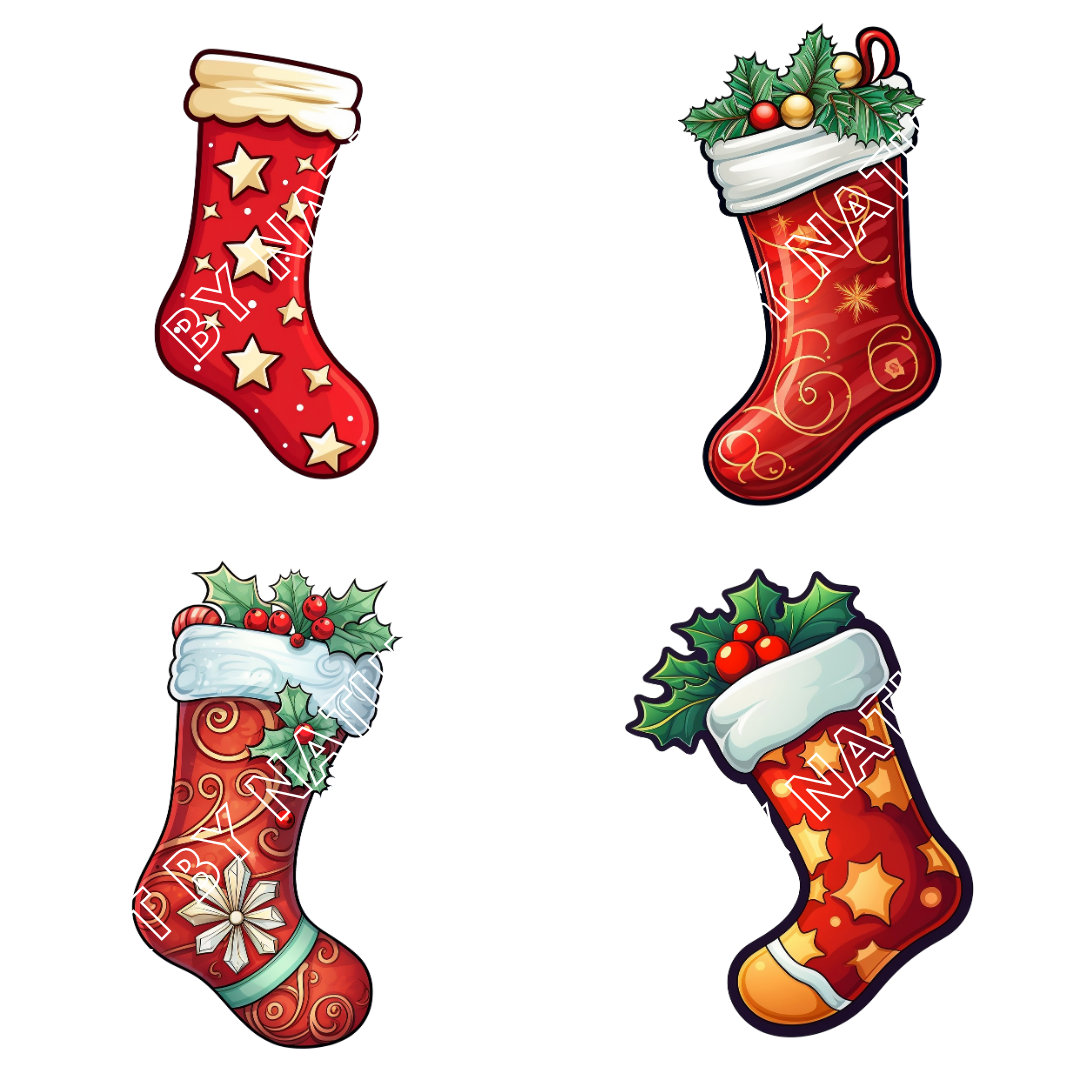 Christmas Stocking Clipart, Commercial Use Transparent Pngs, Junk ...