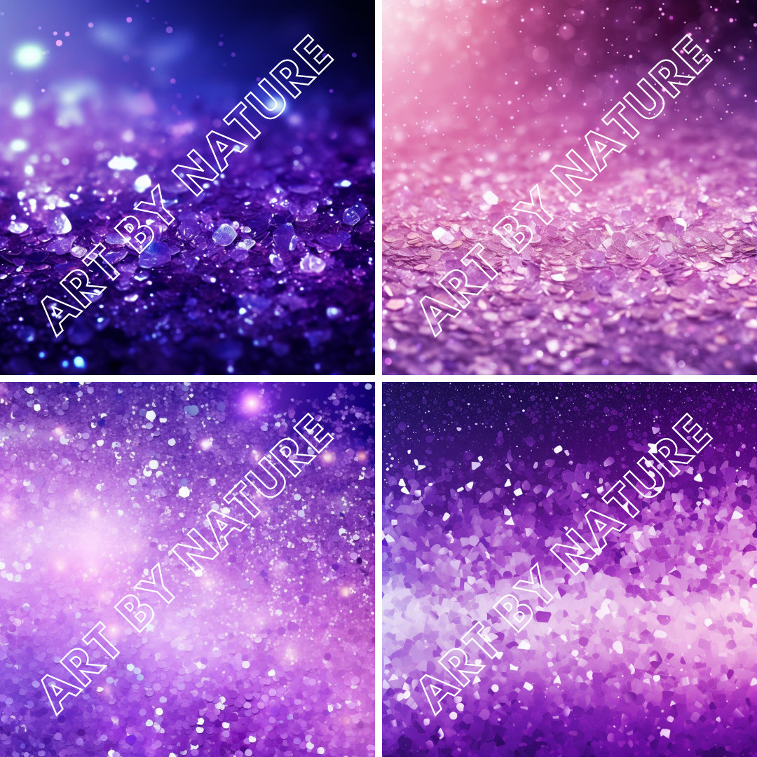 Purple Glitter Digital Paper Printable Scrapbook Paper - Etsy