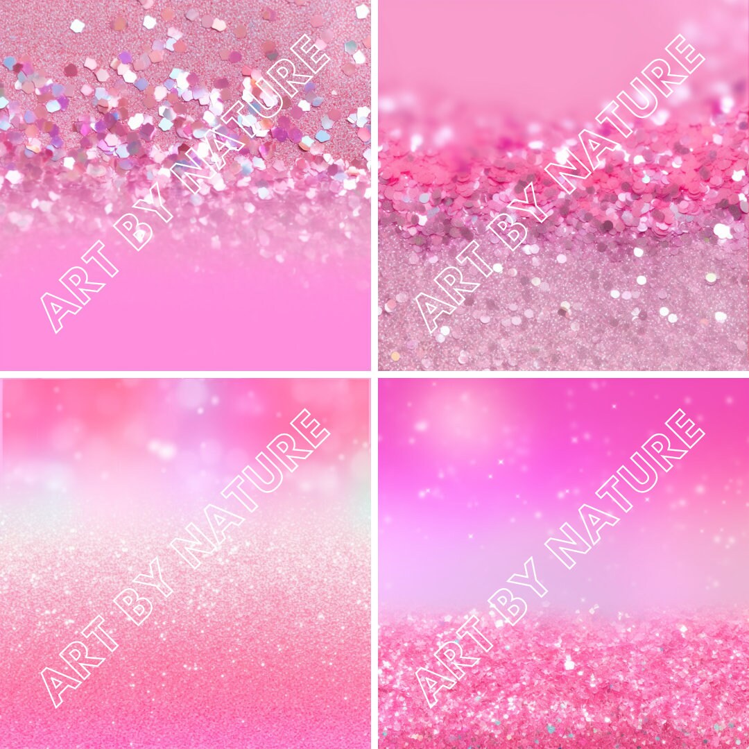 Pink Glitter Digital Paper Printable Scrapbook Paper Iridescent Texture ...