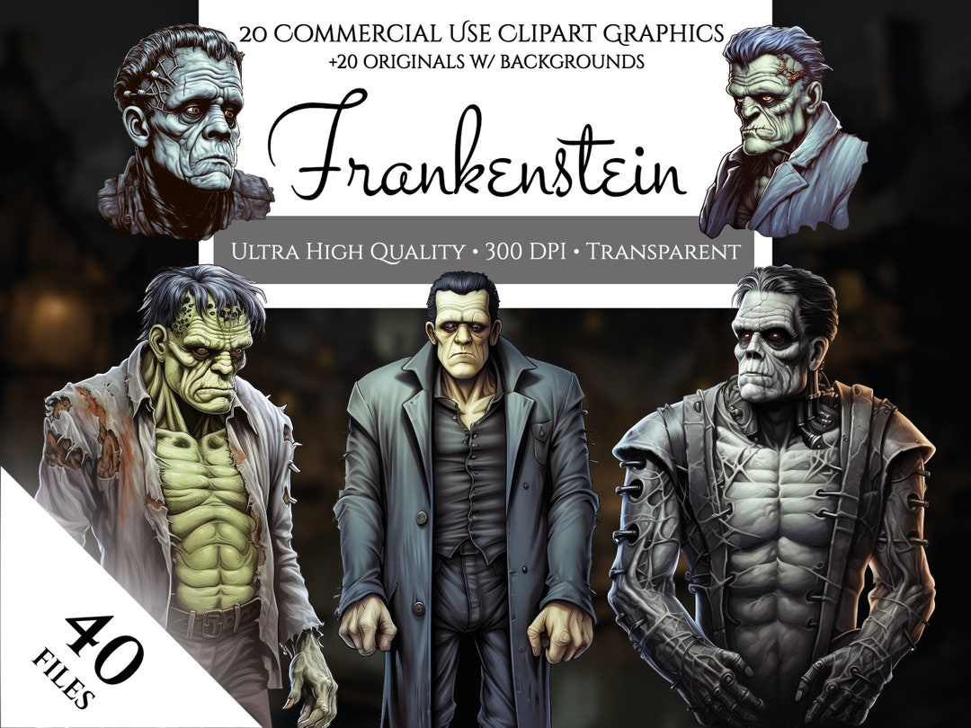 Frankenstein Clipart, Movie Monster Clipart for Cutting Machines ...