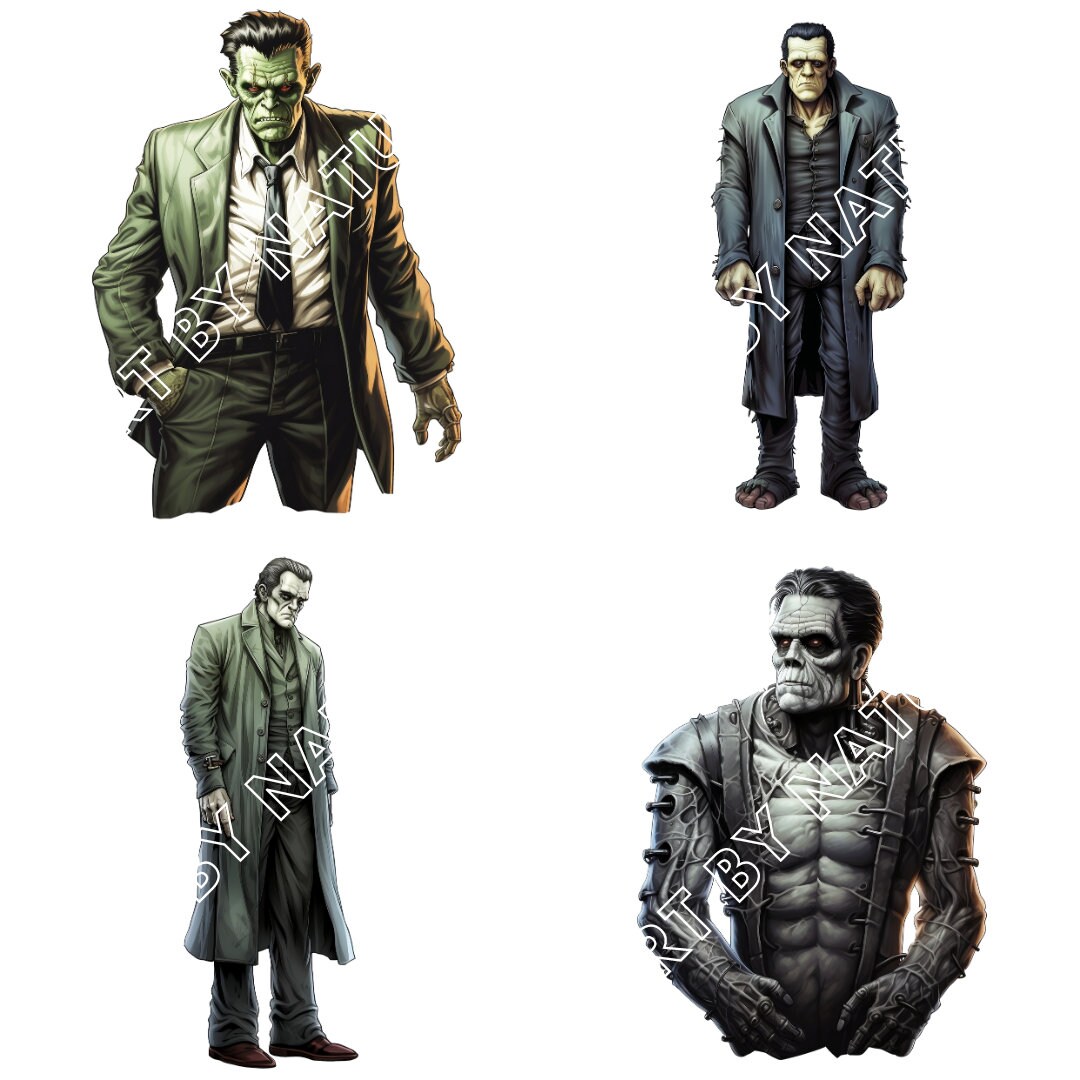Frankenstein Clipart, Movie Monster Clipart for Cutting Machines ...