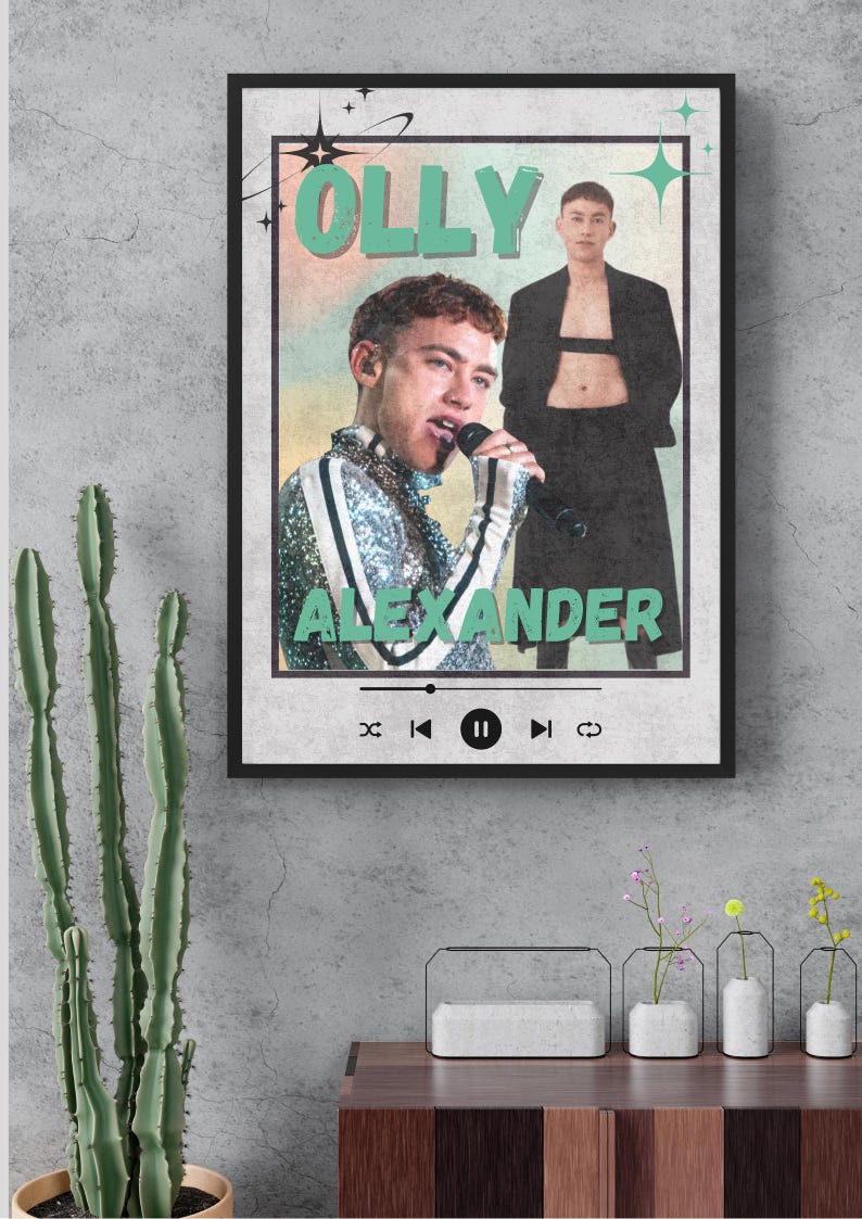 Olly Alexander Inspired Digital Poster | Bright Pop Art Print | LGBTQ+ ...